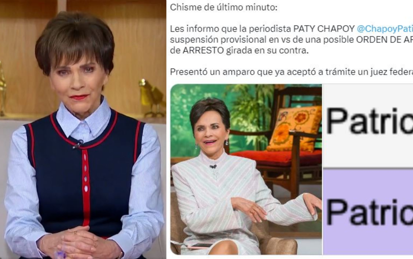 Pati Chapoy habla de la orden de aprehensión girada en su contra, ¿pudo ...