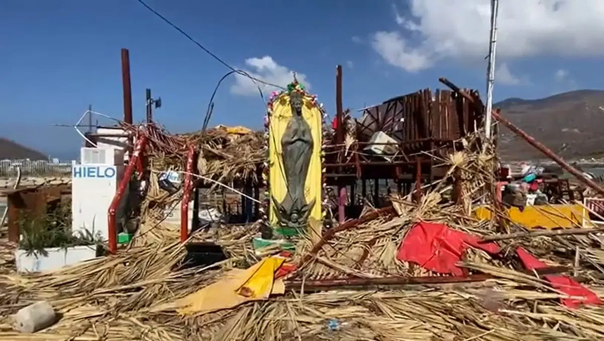 Imágenes de la Virgen, intactas tras paso de "Otis" por Guerrero