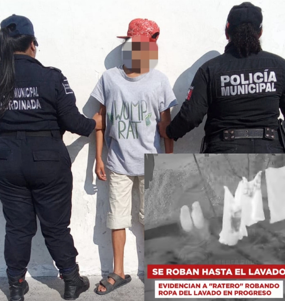 Detienen a mujer por robar lavados en Progreso
