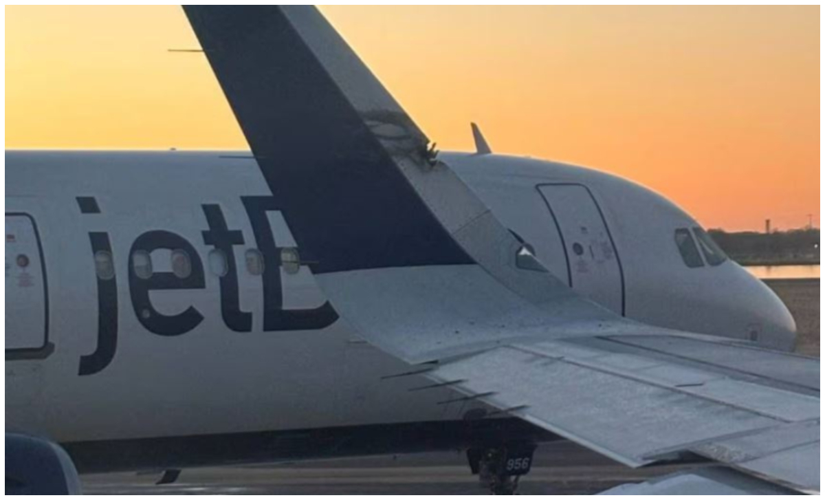 Chocan dos aviones en el aeropuerto de Boston